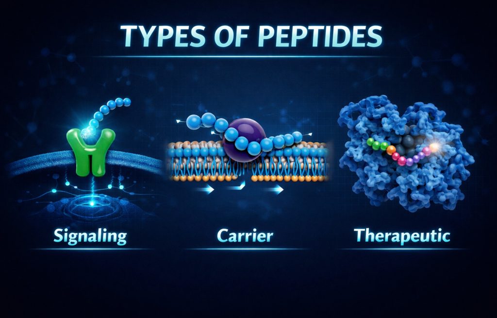 Types of Peptides: Signaling, Carrier, and Therapeutic Peptides ...